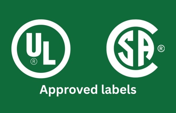 UL & CSA Approved Labels: Markings, Materials, and Differences | Butler ...