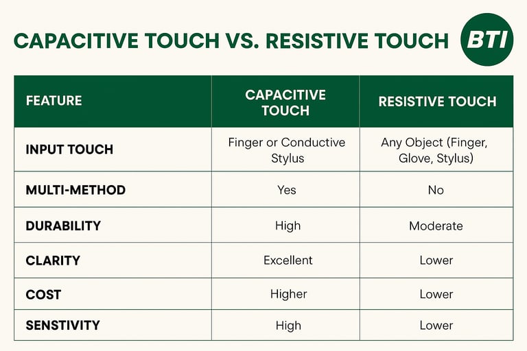 Capacitive Touch Screens: Types, Working Principles & Key Benefits