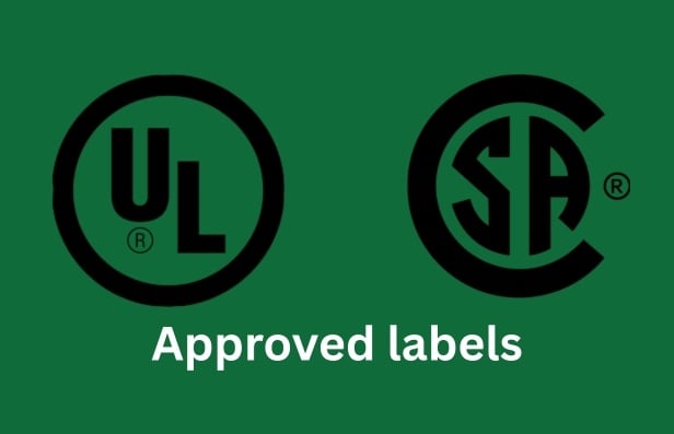 UL & CSA Approved Labels: Markings, Materials, and Differences | Butler ...